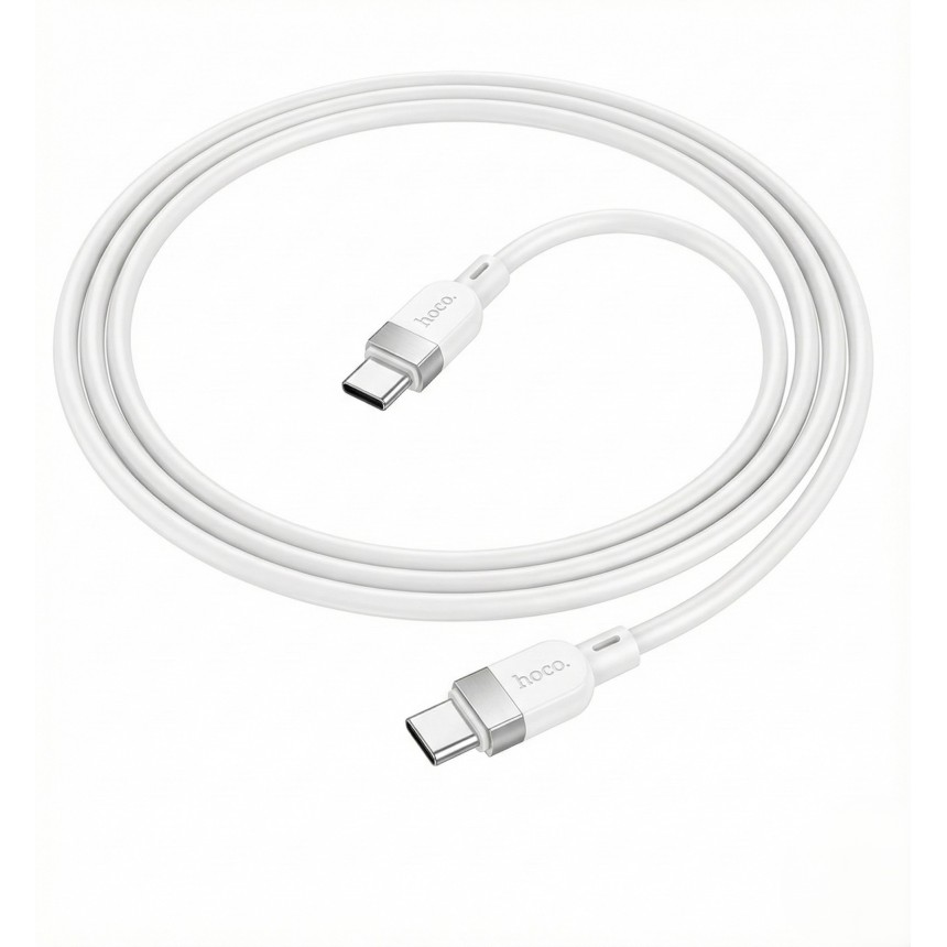 Hoco X-109 Type-C to Type-C 60W (1м, білий) - ціна, опис, характеристики, фотографії, відгуки.