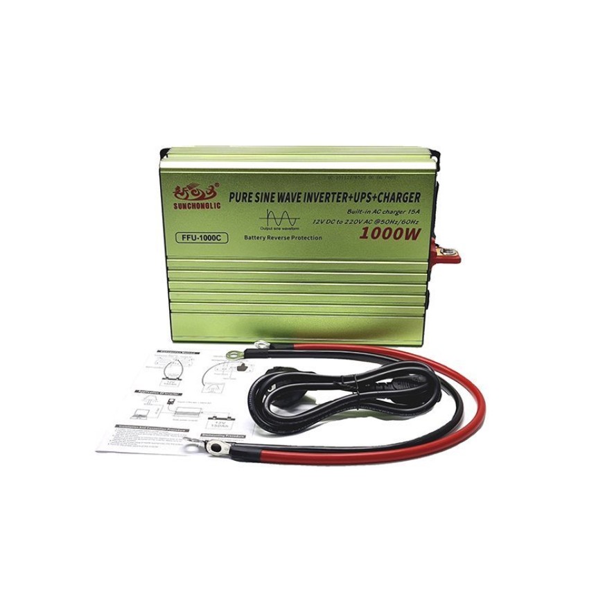 Інвертор+зарядне FFU-1000C (чиста синусоїда, зарядка 20A, ДБЖ) 1000W ...